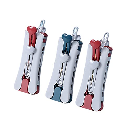 5Pcs Foldable Travel Hangers with 10Pcs Clips Portable Folding Clothes Hangers Travel Accessories Foldable Clothes Drying Rack Hangers Space-Saving Travel & Home Plastic Clothes Hangers