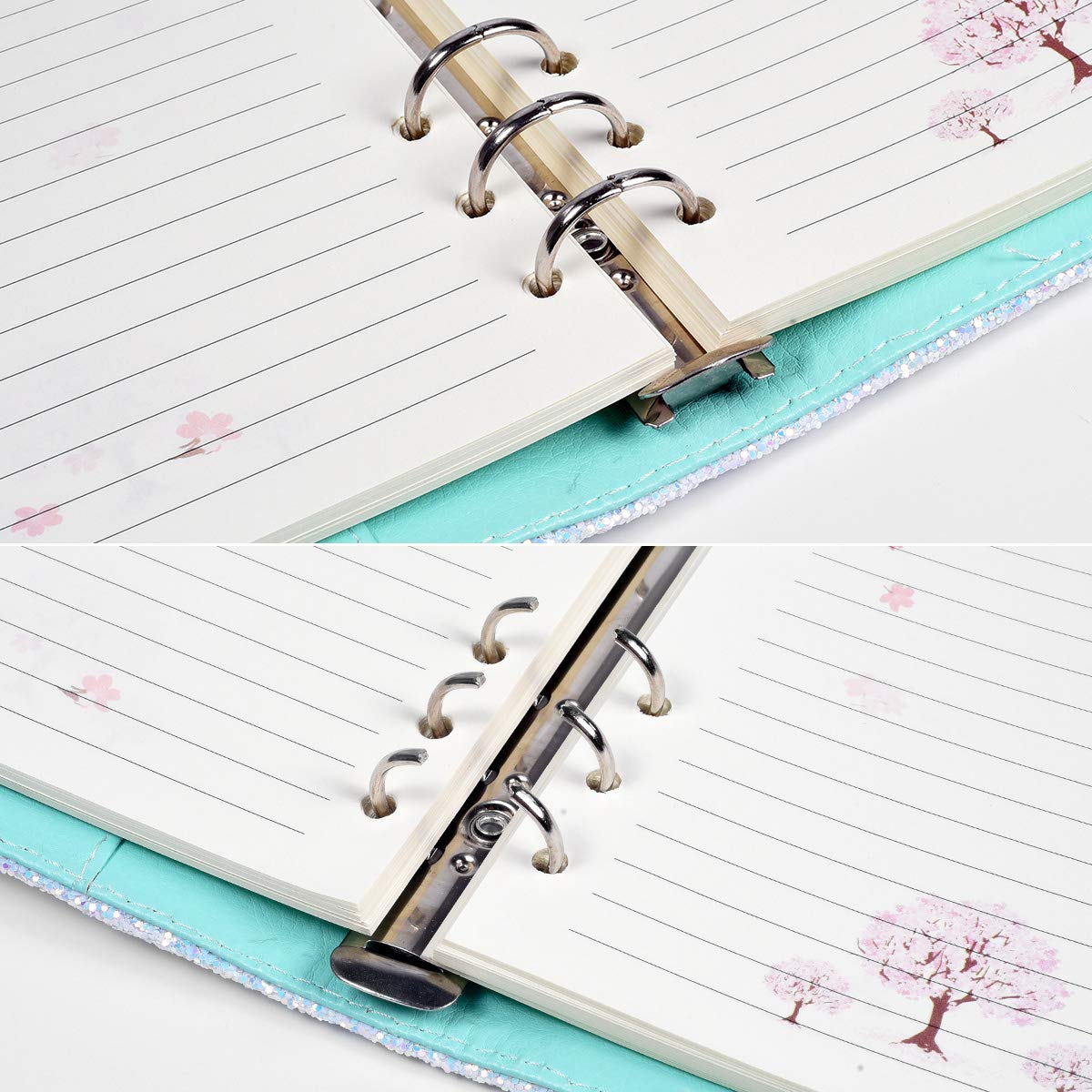 ARRLSDB Digital Password Journal Combination Lock Diary Locking A6 Refillable Leather Journal (White)