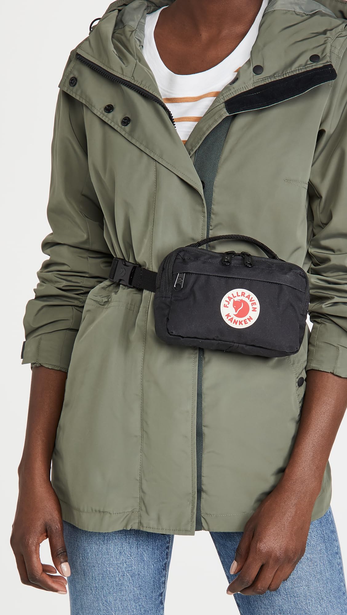 Fjallraven Women's Kanken Hip Pack, Black, One Size