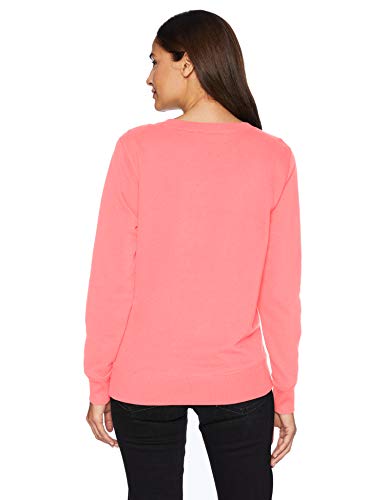 Amazon Essentials Women's French Terry Fleece Crewneck Sweatshirt (Available in Plus Size), Coral Pink, X-Large