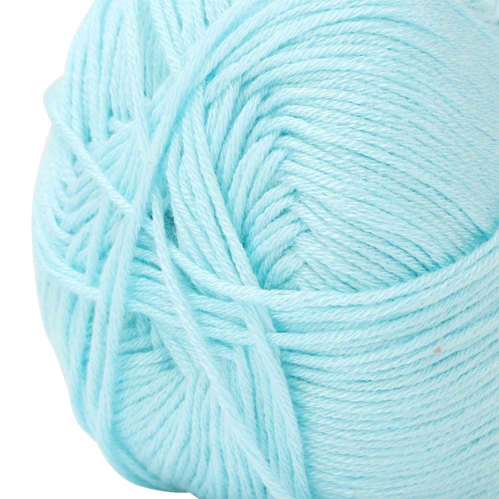 Popular Medium Fine Bamboo Charcoal Cotton Yarn for Knitting and Crochet Project(Blue)