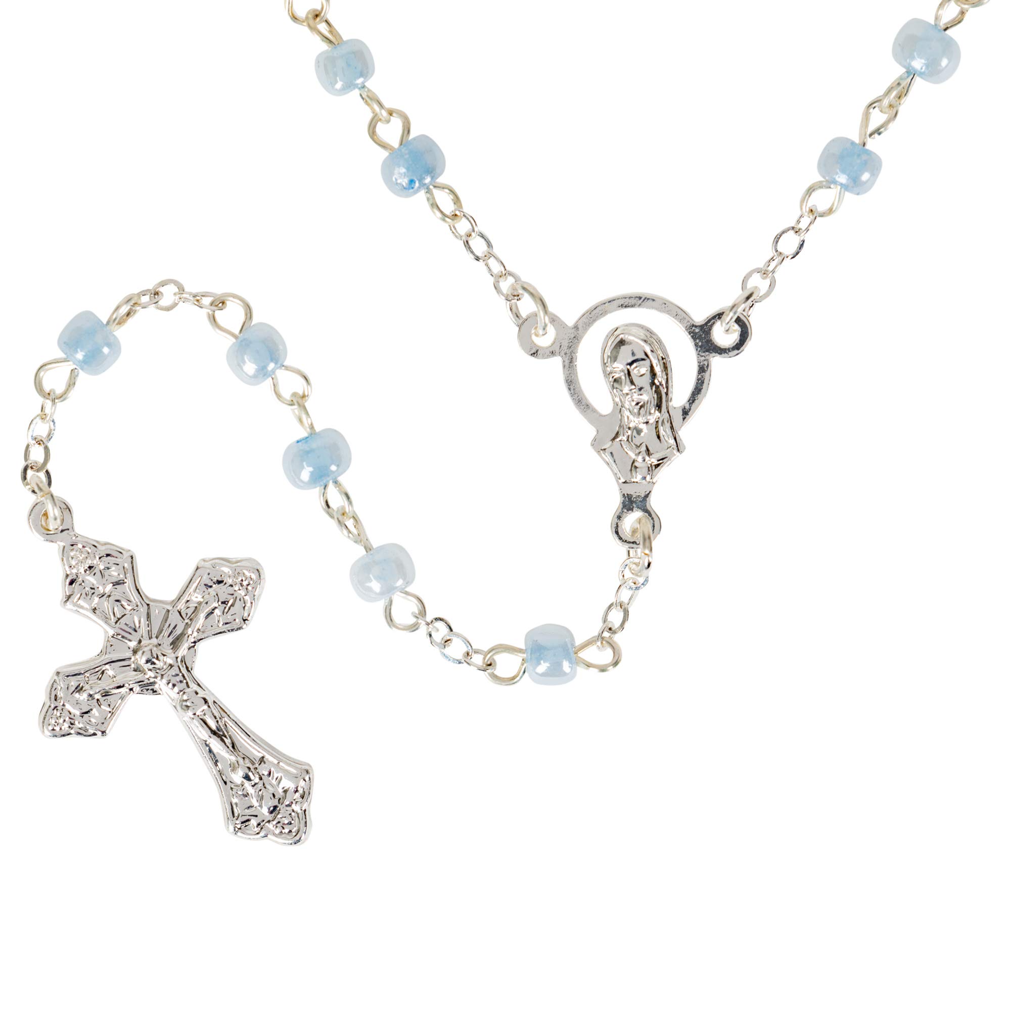 Roman Giftware Inc., Children's Gifts, New Baby, .75" H Bless BOY Box W/Rosary,Religious, Inspirational, Durable (2x2x1)
