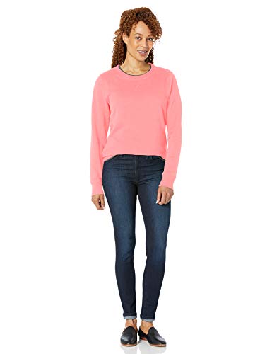 Amazon Essentials Women's French Terry Fleece Crewneck Sweatshirt (Available in Plus Size), Coral Pink, X-Large