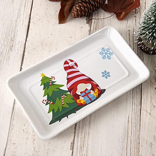 Allure Home Creation Holiday Gnomes 4-Piece Ceramic Bathroom Accessory Set