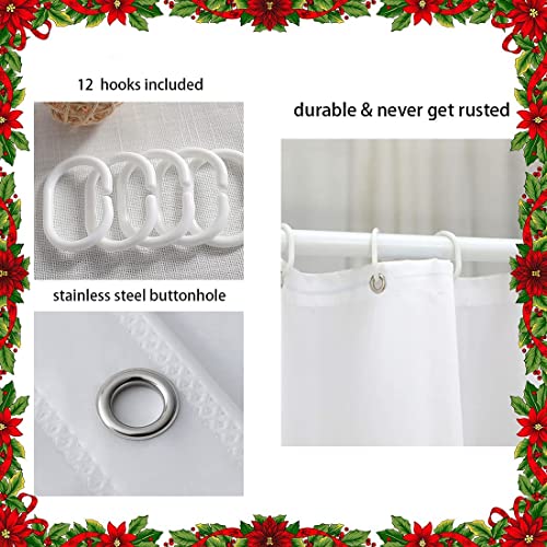 Two Snowmen Bathroom Decor Sets Accessories with Shower Curtain Christmas Shower Curtain Set with Rugs and Accessories Xmas Bathroom Decor 4Pcs