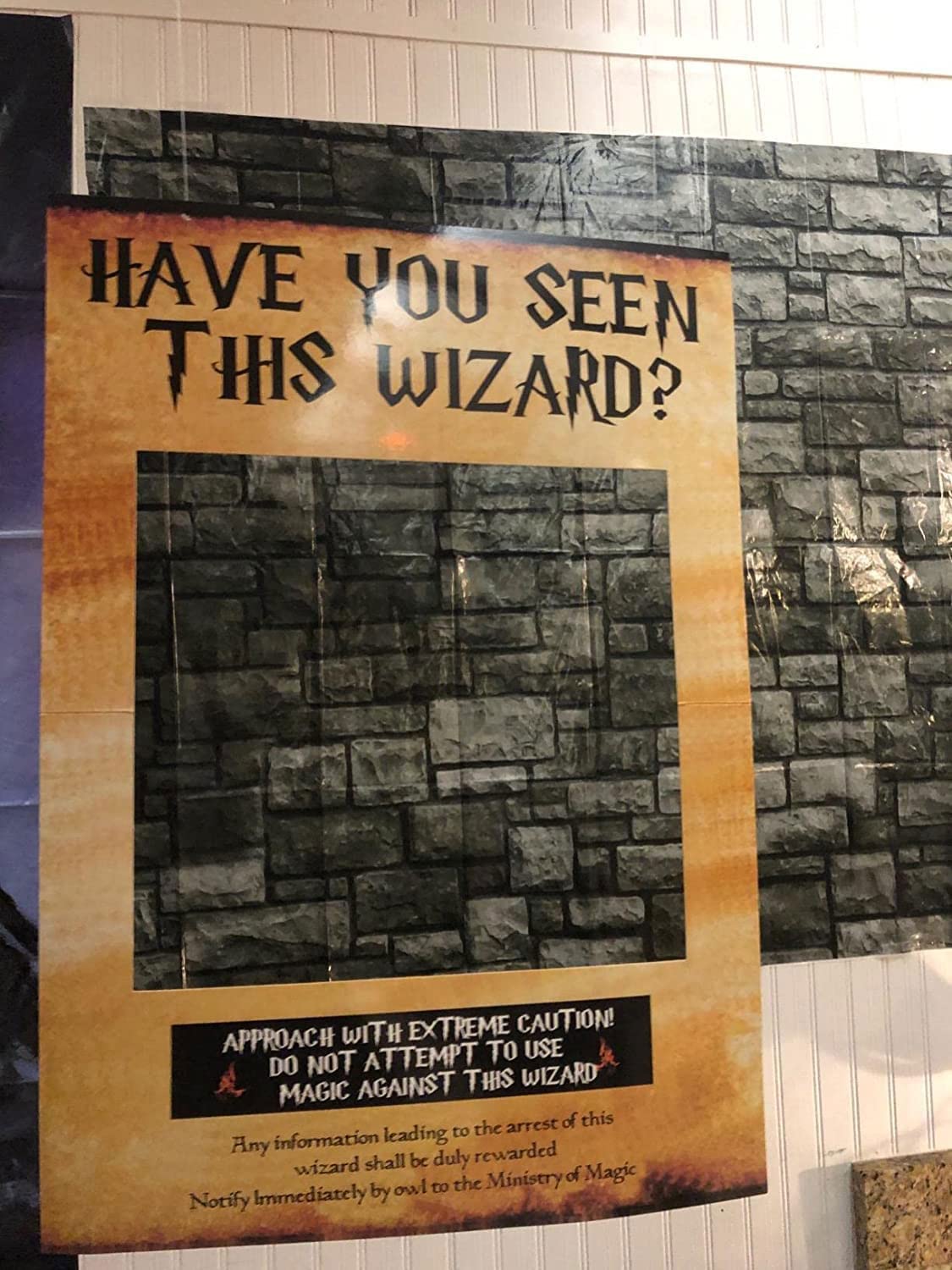 LaVenty Have You Seen This Wizard Photo Booth Prop Wizard Inspired Photo Booth Frame Photo Booth Props for Wizard Theme Party Decorations