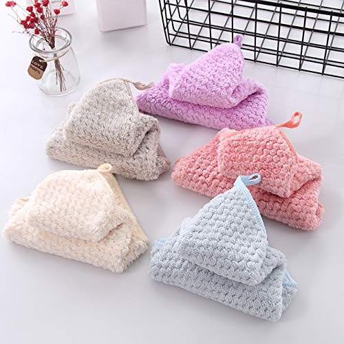Onlup Hanging Hand Towels,Hand Dry Towels for Kitchen & Bathroom, Super Absorbent Soft Small Hanging Towel Set with Hanging Loop, Machine Washable Towel Fast Drying, Set of 5