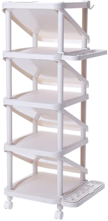 Multi-Layer Rolling Wheel Cart Shoe Rack 9-Layer Two-Way for Kitchen Home Office Craft Garage Salon Shoe Cabinet（ 90x36cm ） Ventilated