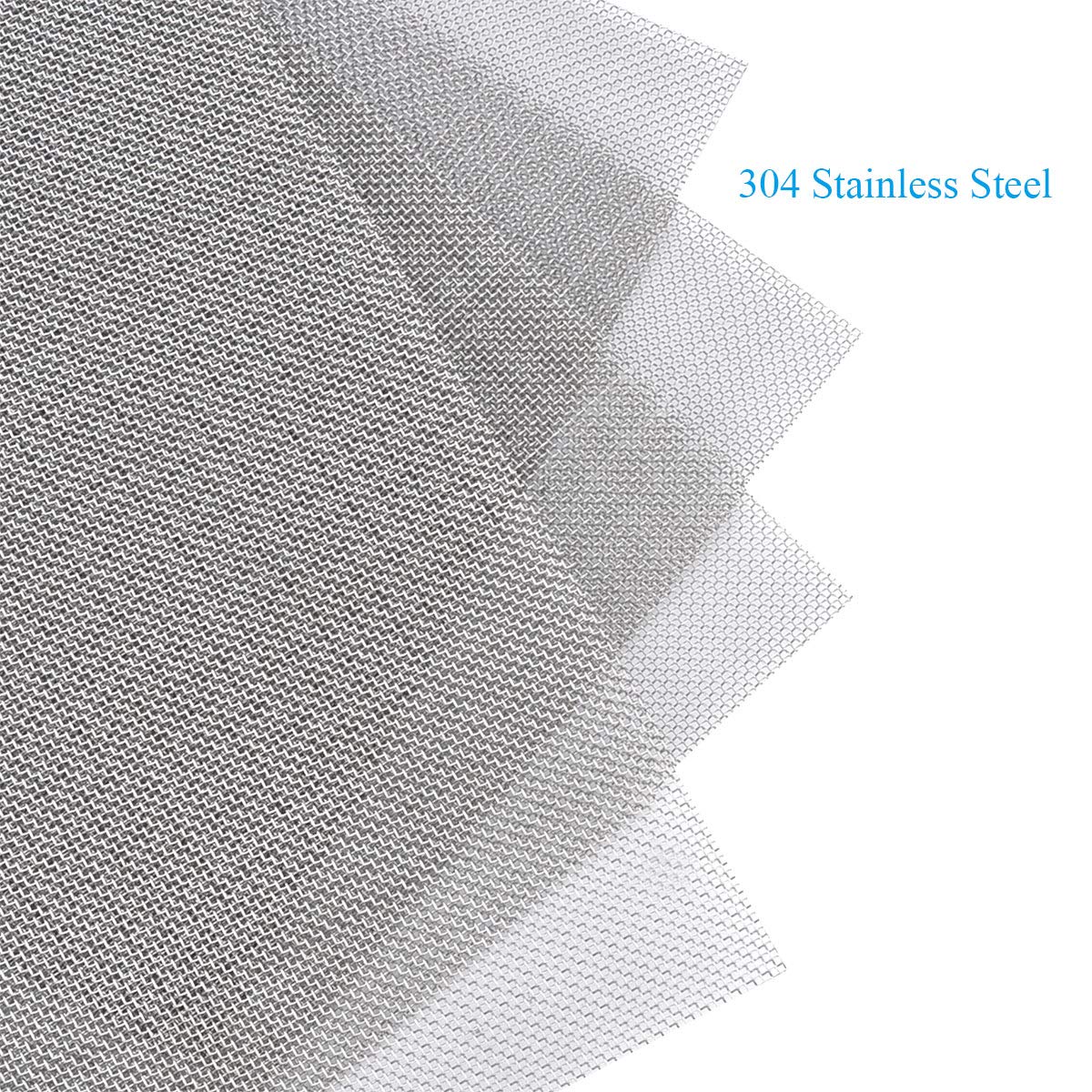 4PACK Stainless Steel Woven Wire Mesh Never Rust, Air Vent Mesh 11.8"X8.2"(300X 210mm), Hard and Heat Resisting Screen, 1mm Hole 20 Mesh Easy to Cut by Valchoose