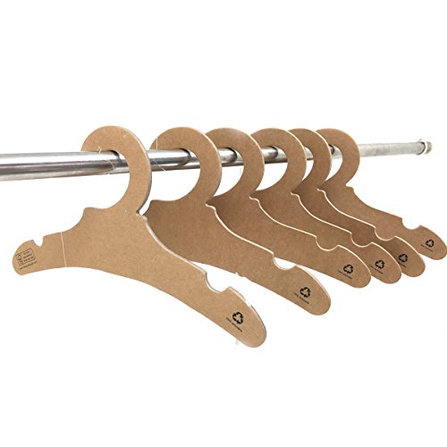 30Pack Koobay 11" Brown Paper Cardboard Recyclable Children Clothes Hangers for Baby & Toddlers Coat