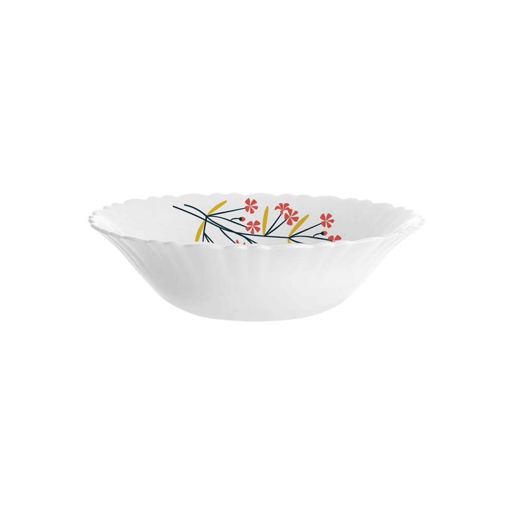 Borosil Gourmet Dinnerware Set For 6, 19 Pieces, White Dinner Plates and Bowls Sets, Chip Resistant Tempered Opal Glass, Stain Resistant, Dishwasher & Microwave Safe Dinner Set For Gifting, Serves 6