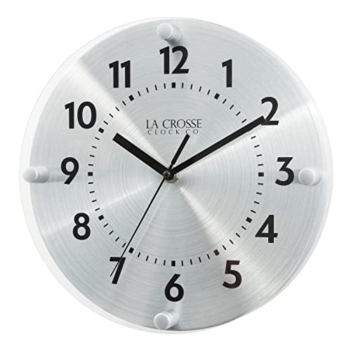 La Crosse Technology 10-inch Orion Metal Wall Clock with Silent Movement - 404-3725