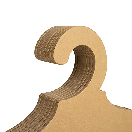 30Pack Koobay 11" Brown Paper Cardboard Recyclable Children Clothes Hangers for Baby & Toddlers Coat