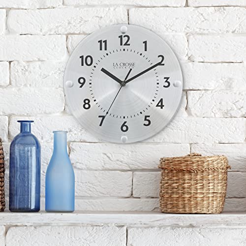 La Crosse Technology 10-inch Orion Metal Wall Clock with Silent Movement - 404-3725
