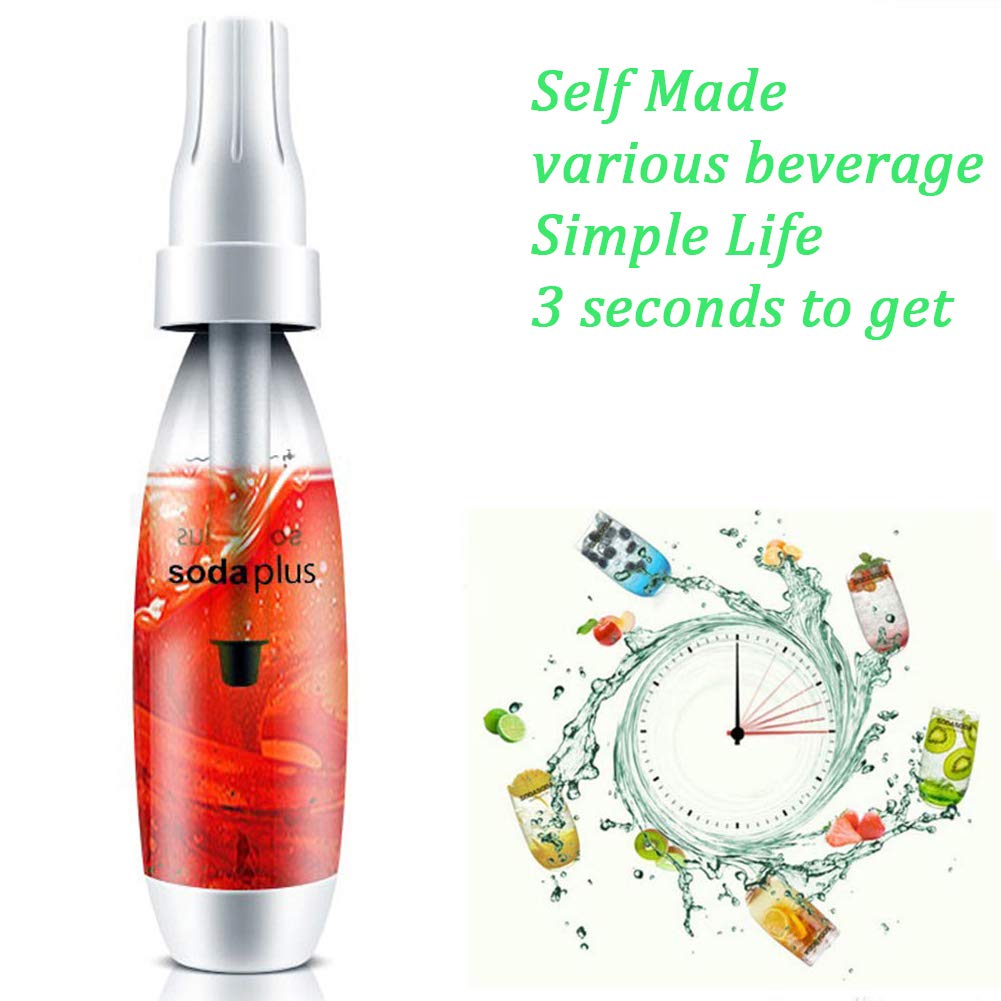 Hand-held Soda Maker Home Bar Office DIY Bubble Fruit Juice Carbonated Water Healthy Drinks Machine, 1L,NoCO2Charger