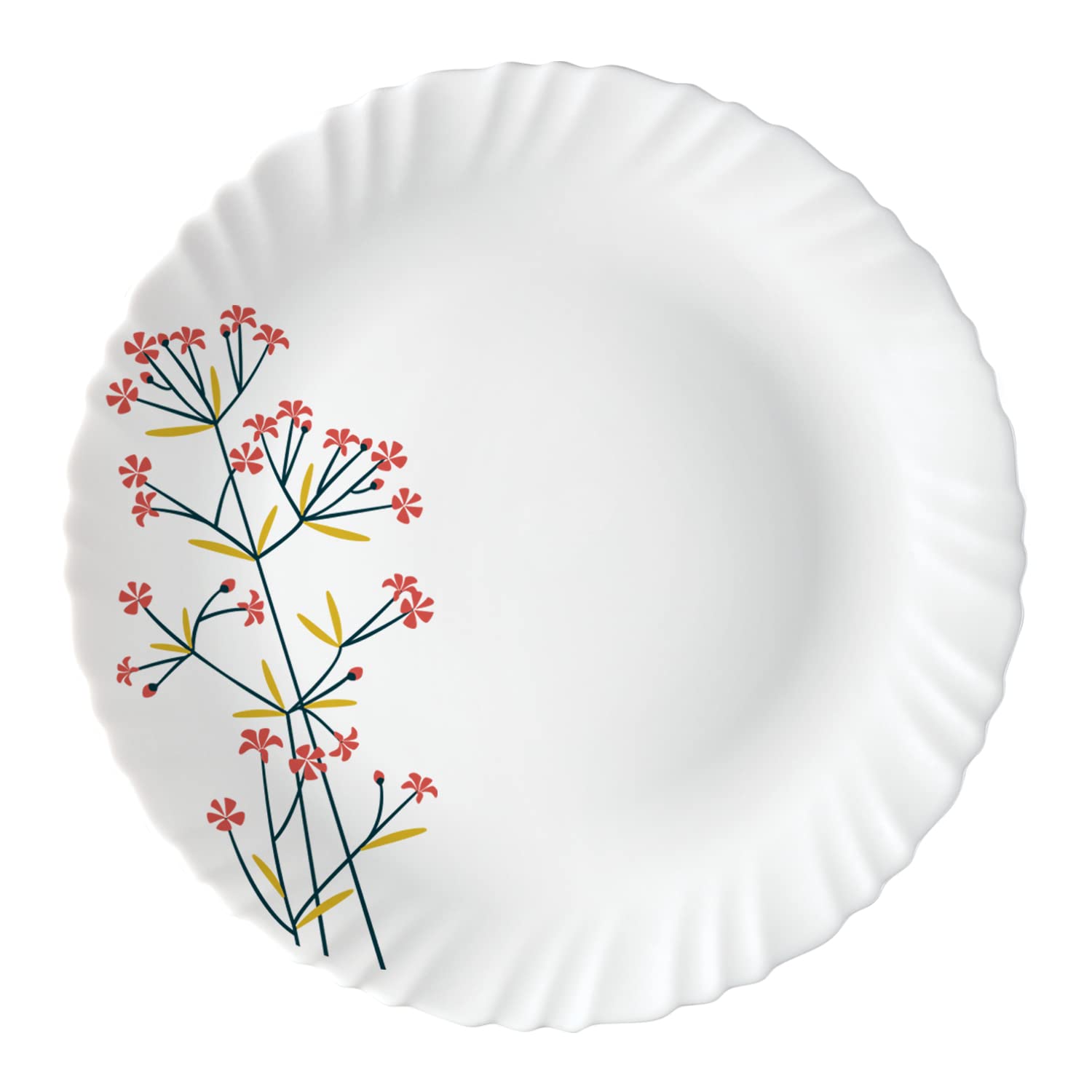 Borosil Gourmet Dinnerware Set For 6, 19 Pieces, White Dinner Plates and Bowls Sets, Chip Resistant Tempered Opal Glass, Stain Resistant, Dishwasher & Microwave Safe Dinner Set For Gifting, Serves 6