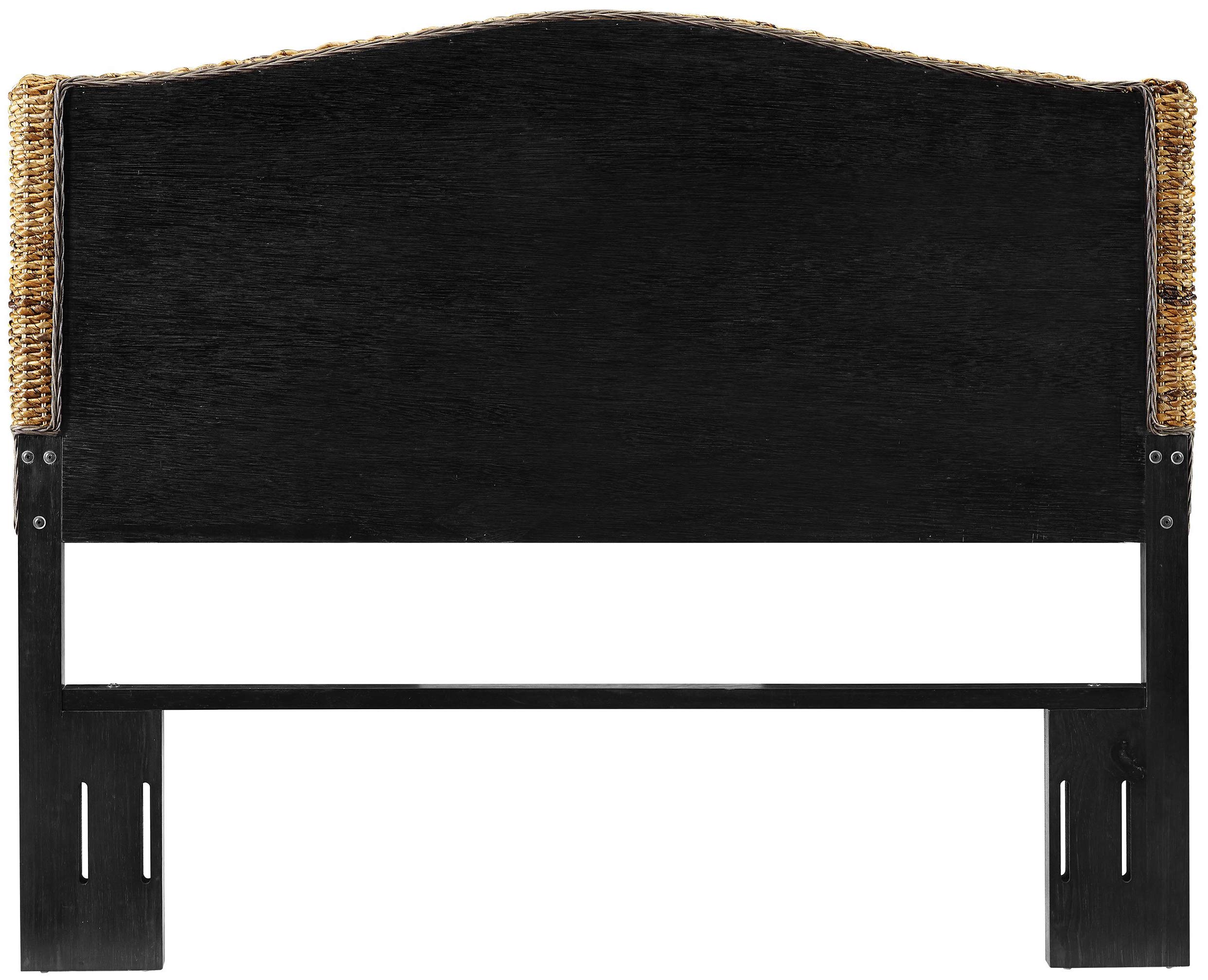 Crosley Furniture Serena Handwoven Natural Fiber Rattan Bed Headboard, Banana Leaf, Queen