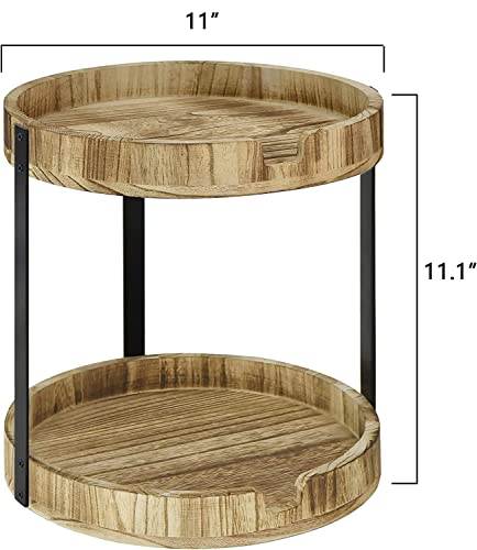 2 Tier Bathroom Organizer Countertop, Bathroom Trays Vanity Organizer Cosmetic Holder for Counter, Kitchen Storage Standing Spice Rack, Counter Shelf for Bathroom Living Room Bedroom Dressing Table
