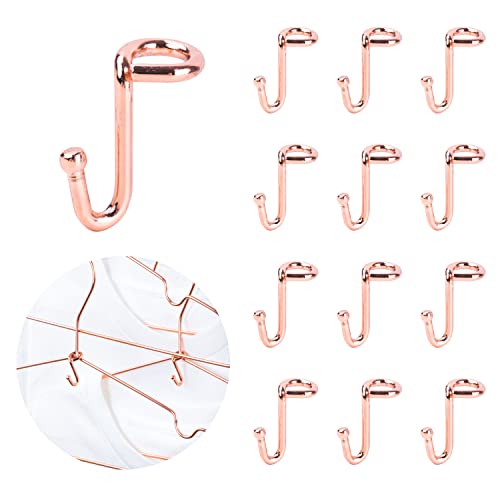 KOOBAY Clothes Hanger 72Pcs Connector Hooks Stable Hanger Rose Gold Metal Outfit Hangers Extender Clips Mini Cascading Hanger Hooks