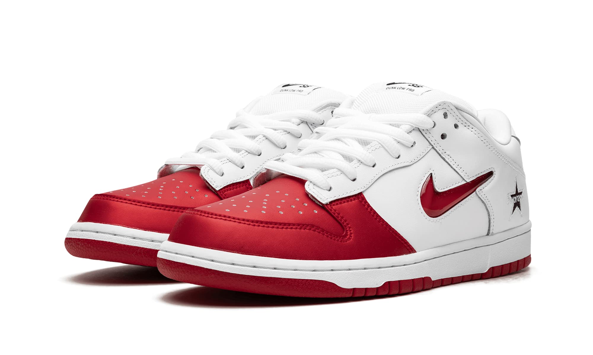 Nike Mens SB Dunk Low CK3480 600 Supreme - Jewel Swoosh Red/White - Size 12