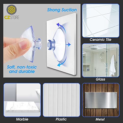 ✮✮CZ Store✮✮ - Mini Suction Cups -1.18" Diameter- Transparent Shower Caddy Connector, No Hooks, Mushroom Attachment - Adhesive Wall Storage Mount for Tile, Glass, Mirrors, Windows