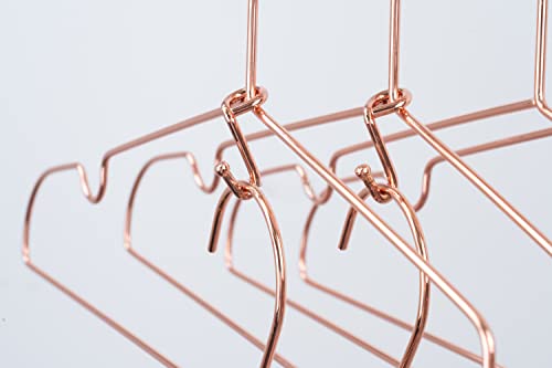 KOOBAY Clothes Hanger 72Pcs Connector Hooks Stable Hanger Rose Gold Metal Outfit Hangers Extender Clips Mini Cascading Hanger Hooks