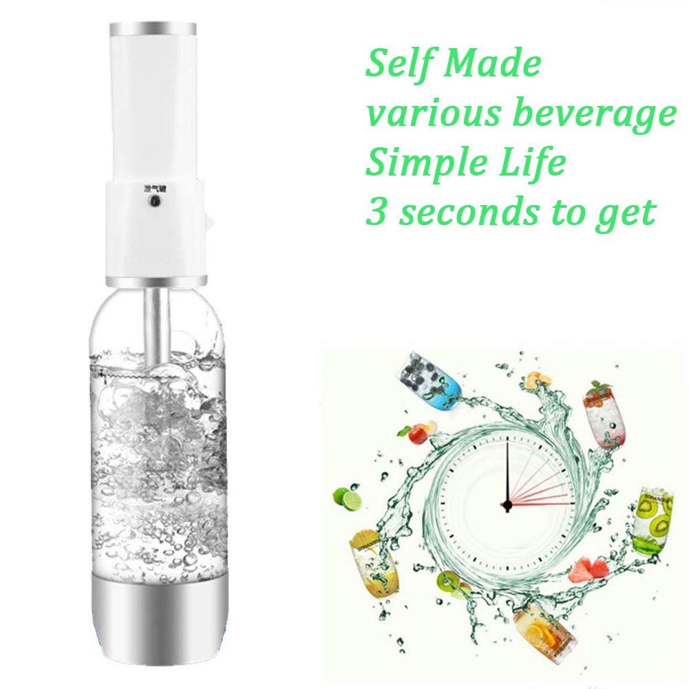Portable Soda Maker Crystal Sparkling Water Maker Use Standard CO2 Cylinder for DIY Beverages Bubble Fruit Juice Cocktail Healthy Drinks
