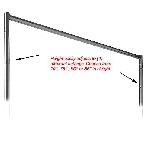 Only Hangers Commercial Grade Rolling Z Rack with Nesting Black Base