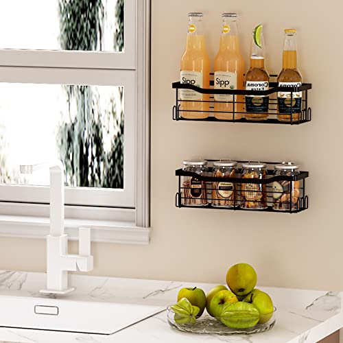 YGMMGY Shower Caddy Bathroom Organizer, Shower Shelves [9-Pack], Adhesive Shower Accessories Organizer, Large Capacity Shower Racks, Rustproof Stainless Steel Bathroom Shower Organizer