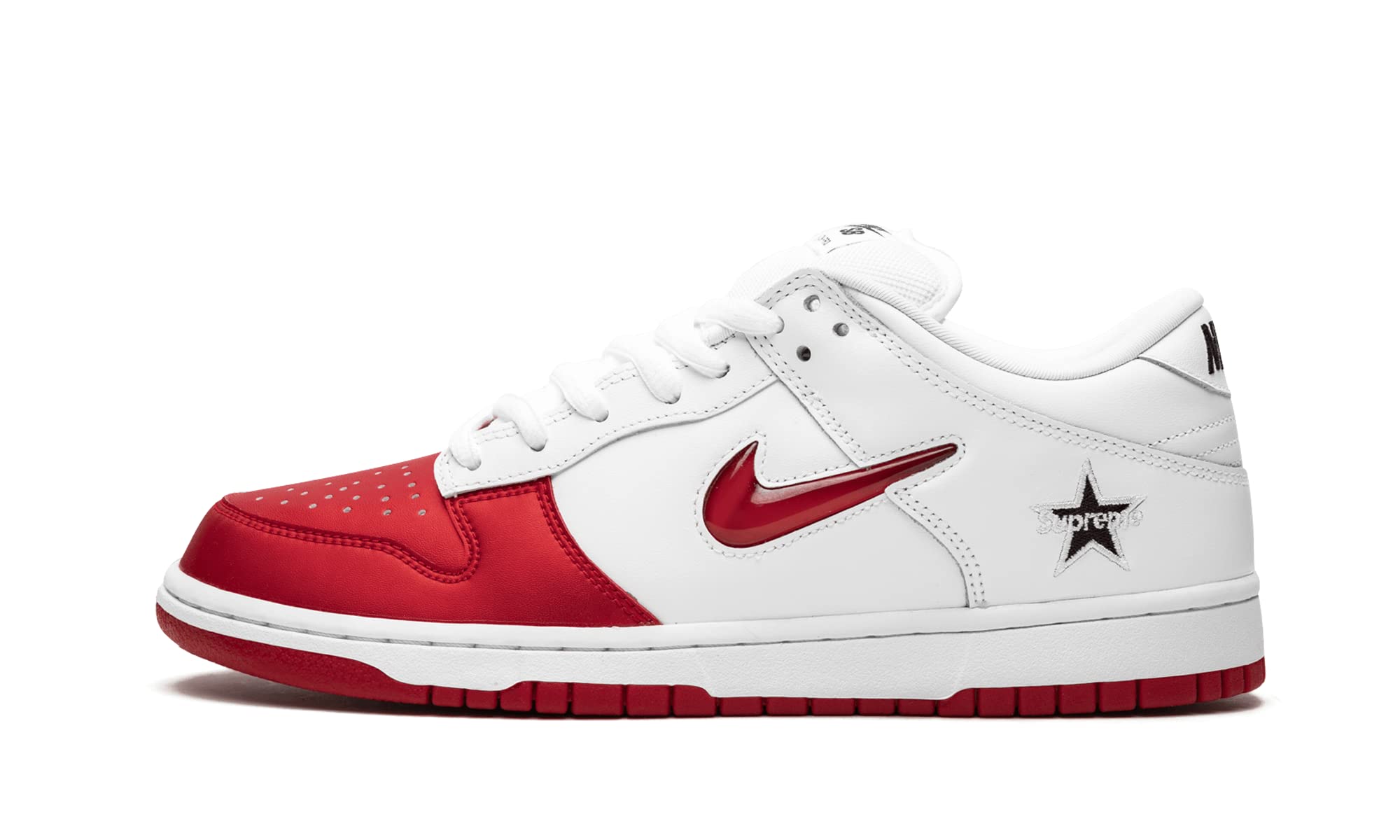 Nike Mens SB Dunk Low CK3480 600 Supreme - Jewel Swoosh Red/White - Size 12