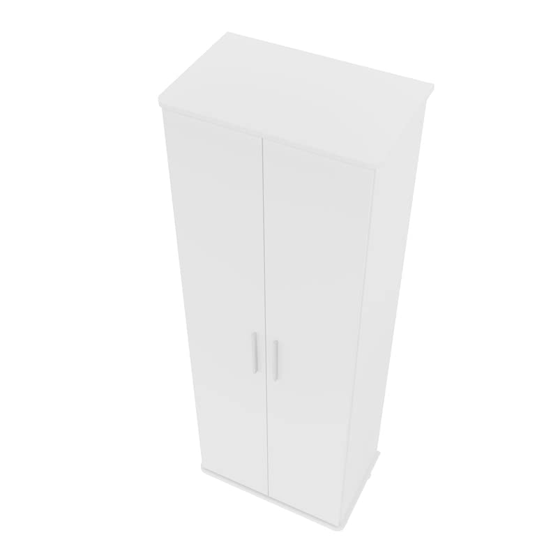 Manhattan Comfort Catalonia 1.0 Collection Modern Tall 10 Shelf, 30 Pair Capacity Free Standing Mobile Shoe Storage Closet, White