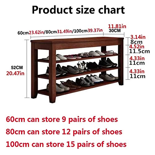 ALDEPO Shoe Cabinet Multi-Layer Solid Wood Shoe Changing Stool Simple Household Shoe Rack Corridor Sit-on Storage Bench Bedroom Bathroom Balcony Office Ballroom Plate S