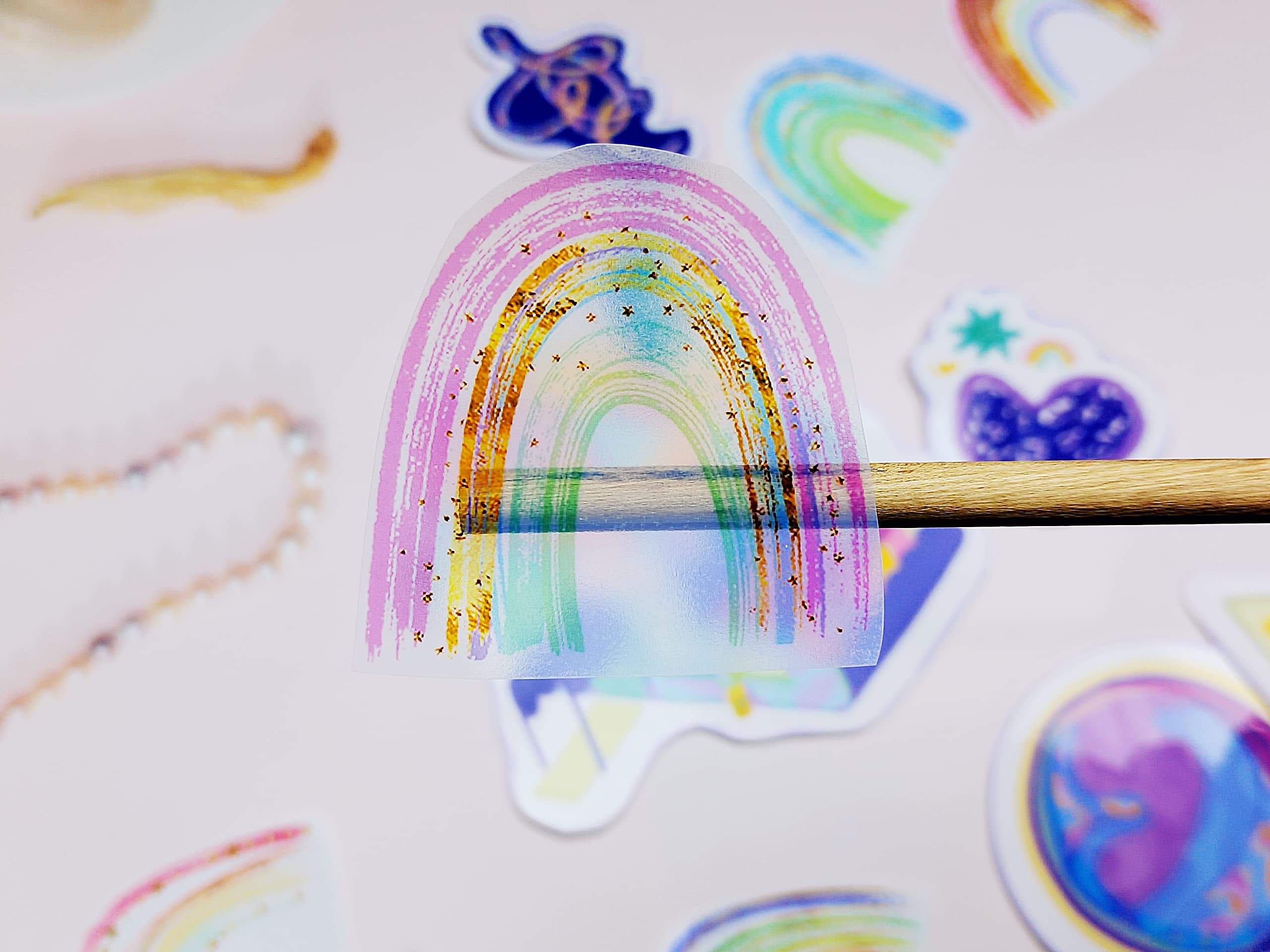 25 Sheets Frosty Transparent Printable Vinyl Sticker Paper A4 Size (8.25" x 11.7") Waterproof Vinyl Sticker Paper Quick Dry For Inkjet/Laser Printer