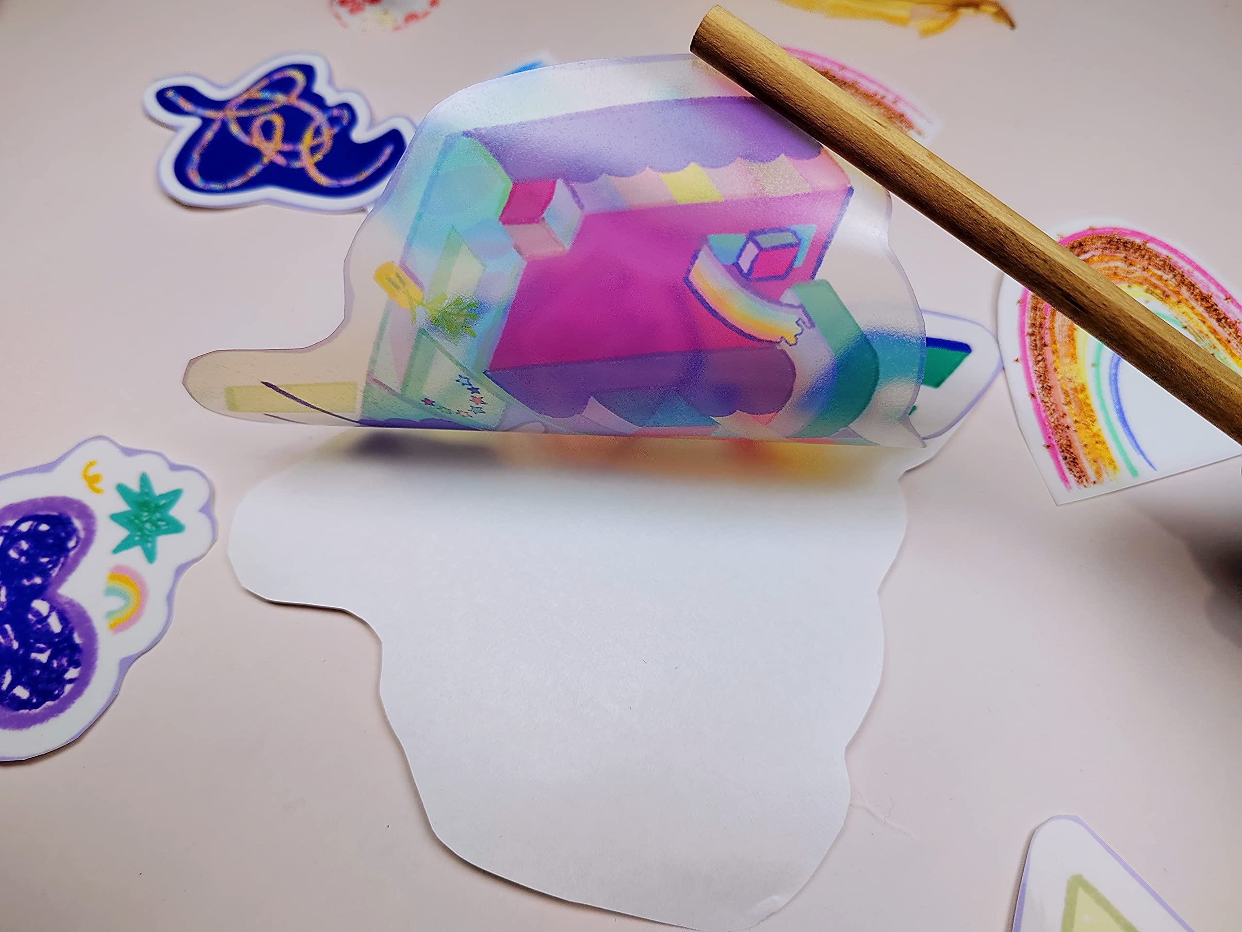 25 Sheets Frosty Transparent Printable Vinyl Sticker Paper A4 Size (8.25" x 11.7") Waterproof Vinyl Sticker Paper Quick Dry For Inkjet/Laser Printer