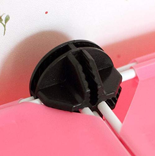 QUUPY 12Pcs Black Plastic Wire Cube Connectors Wire Grid Cube Organizer Connector for Modular Closet Storage Organizer Wire Shelving