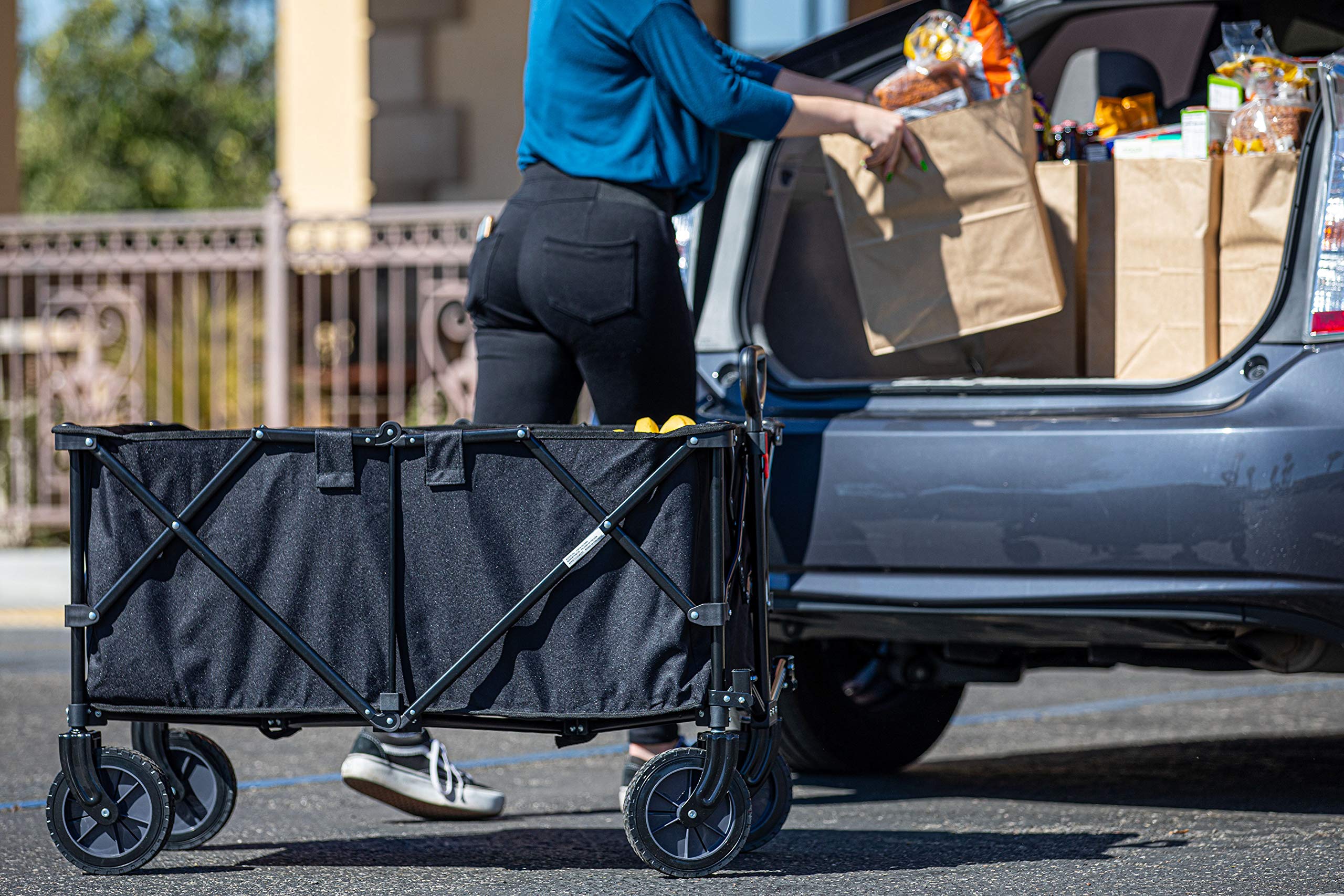 ONIVA - a Picnic Time Brand Adventure Folding, Beach, & Sport Utility Wagon XL, Black
