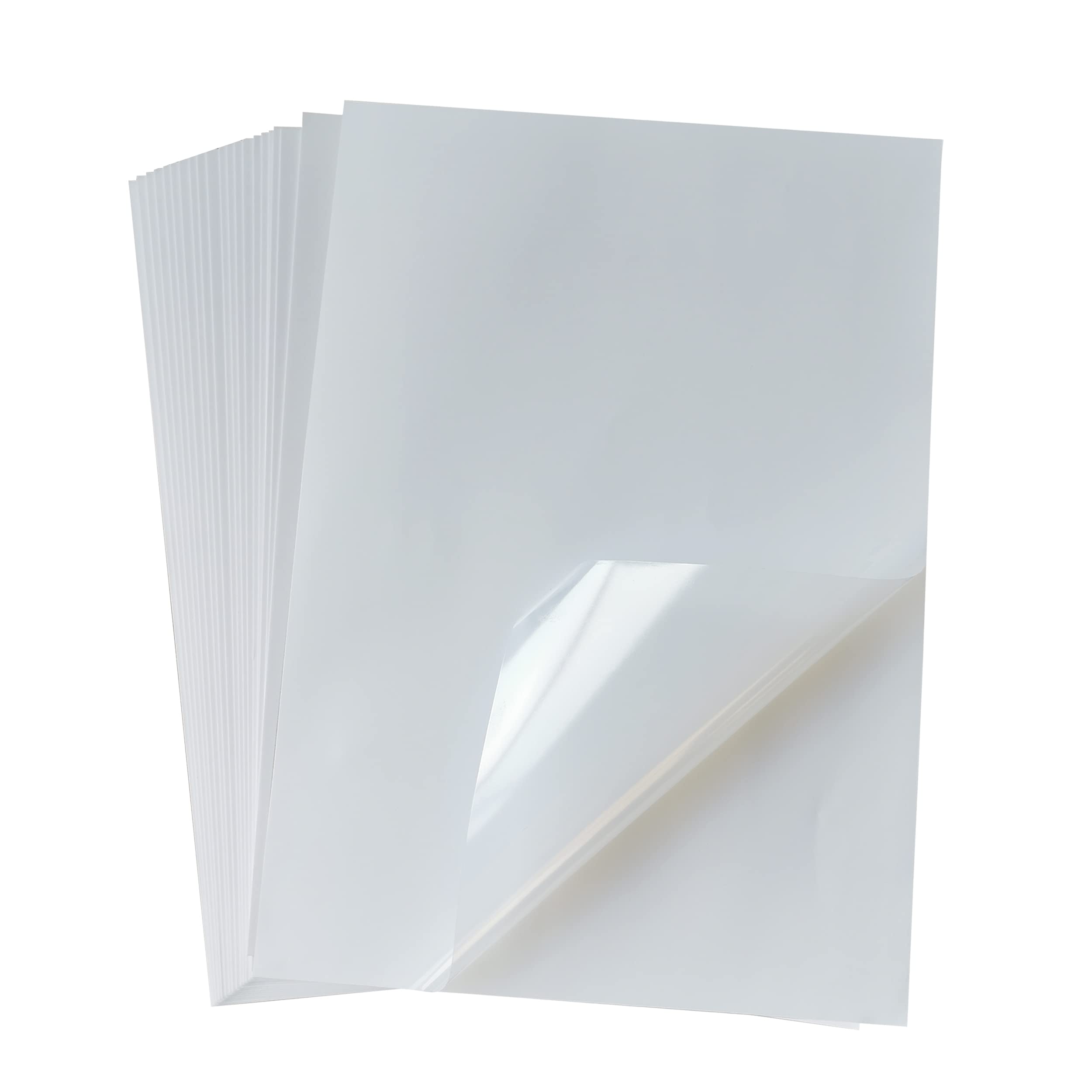 25 Sheets Frosty Transparent Printable Vinyl Sticker Paper A4 Size (8.25" x 11.7") Waterproof Vinyl Sticker Paper Quick Dry For Inkjet/Laser Printer
