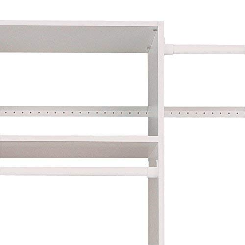 Easy Track PH34-WH Premium Tower Closet Storage Wall Mounted Wardrobe Organizer Kit System with Adjustable Shelves, Hanging Rod, and Hardware in White