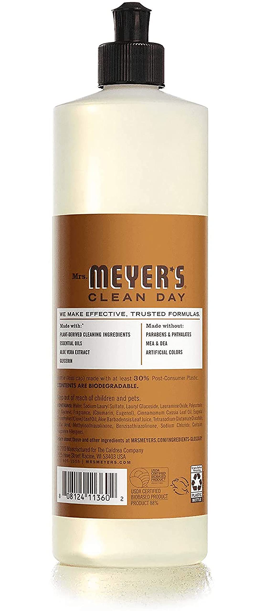 Mrs. Meyer’s Liquid Dish Soap, Acorn Spice Scent, 12 FL OZ Bottle (Pack of 2)