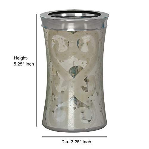 nu steel 7-Piece Mercury Glass Bathroom Accessory Set, Patchwork, Mercury/Shiny