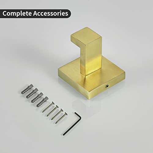 WINCASE Bathroom Hardware Set Gold, Brushed Bath Towel Bar Set 24 Inch, Wall Mounted Bathroom Accessories SUS 304 Stainless Steel