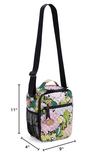 Vera Bradley Women's Cotton Deluxe Lunch Bunch Lunch Bag, Bloom Boom - Recycled Cotton, One Size