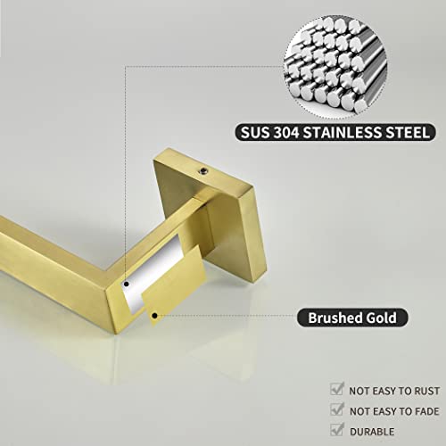 WINCASE Bathroom Hardware Set Gold, Brushed Bath Towel Bar Set 24 Inch, Wall Mounted Bathroom Accessories SUS 304 Stainless Steel