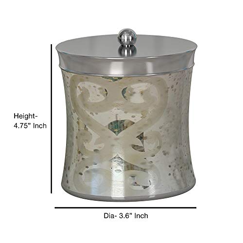 nu steel 7-Piece Mercury Glass Bathroom Accessory Set, Patchwork, Mercury/Shiny