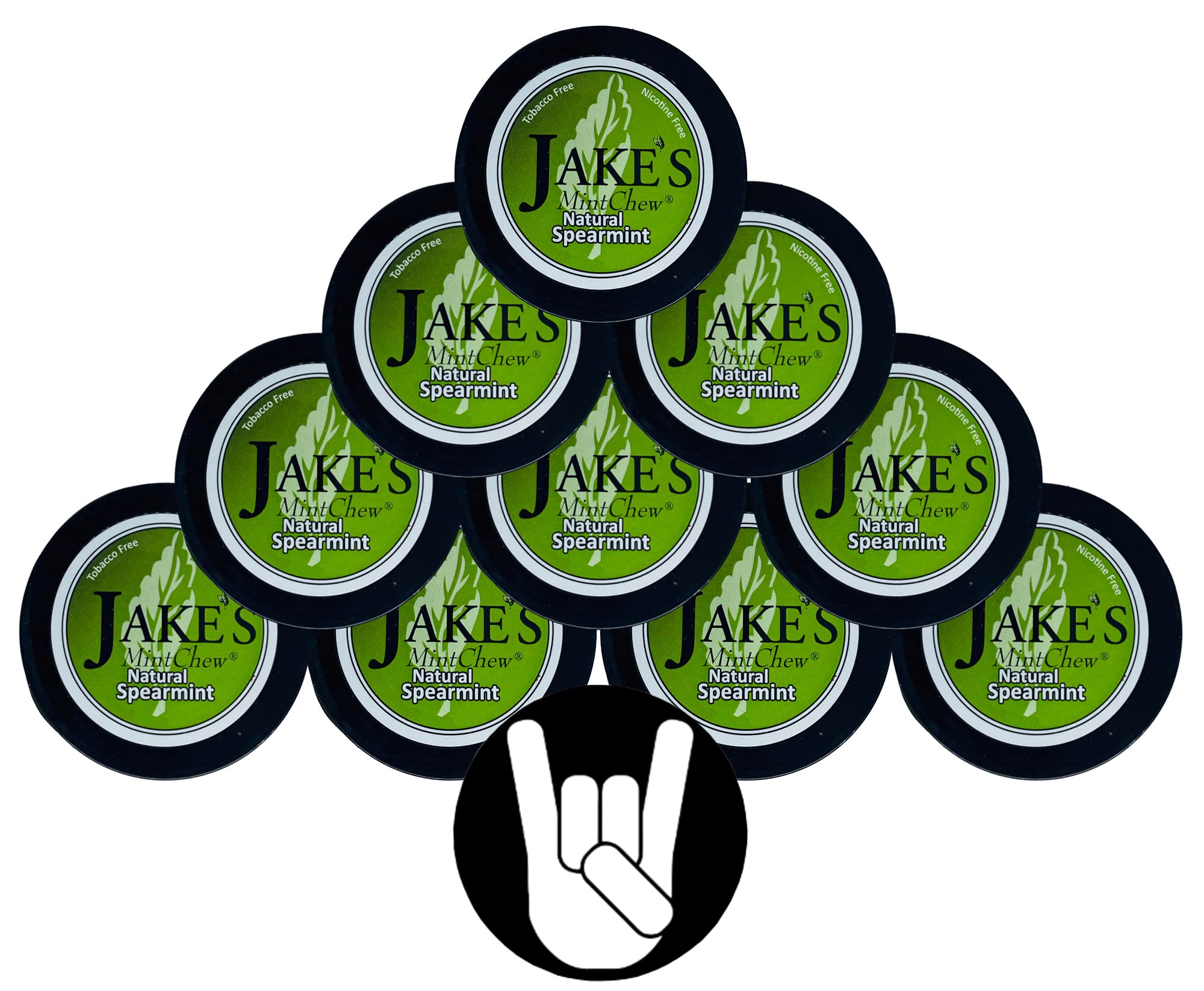 Jake's Mint Chew Spearmint 10 Cans with DC Crafts Nation Skin Can Cover - Metal