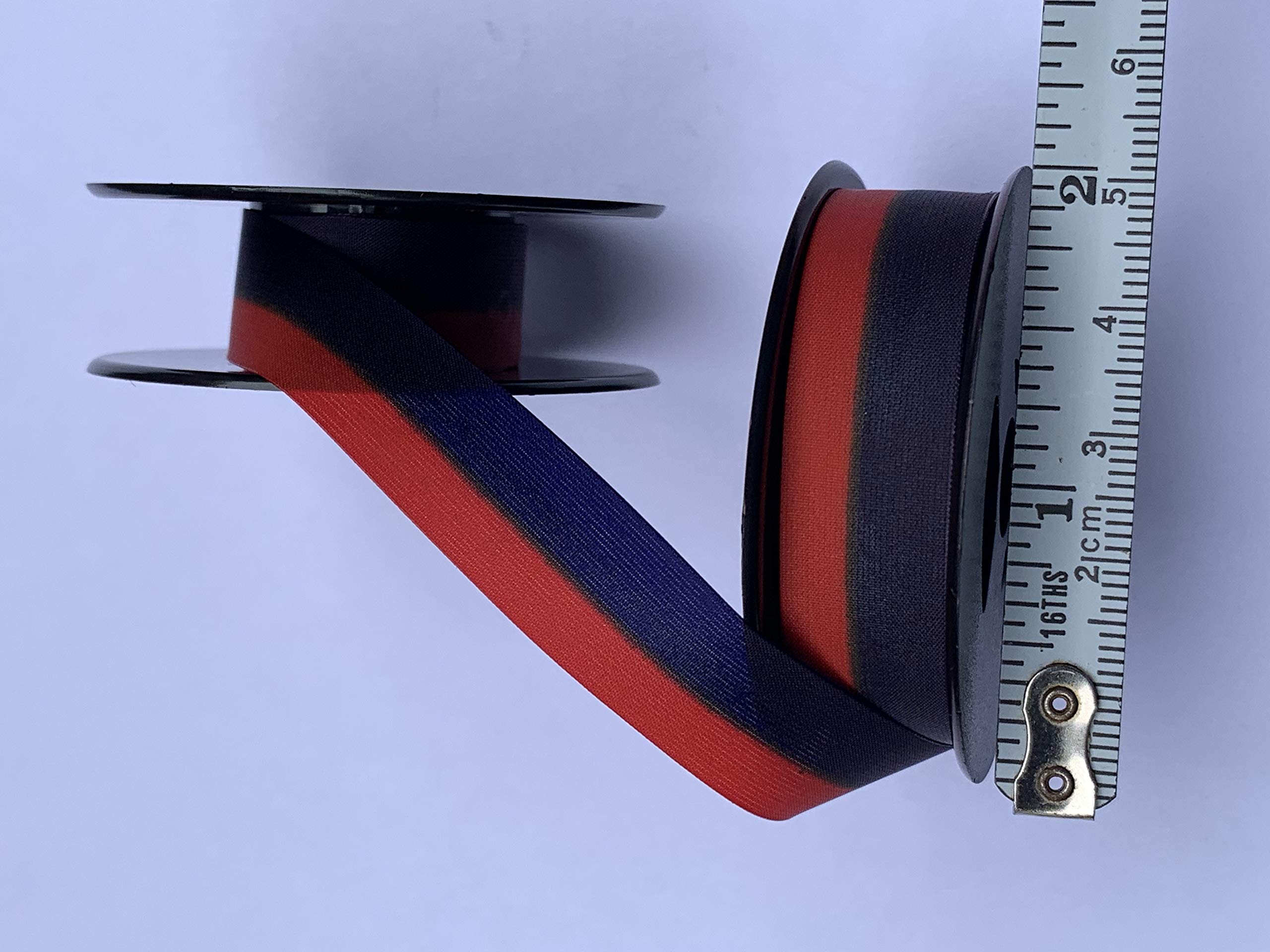 Universal Typewriter Ribbons - Custom Color Twin Spool Typewriter Ribbons (Blue and Red)