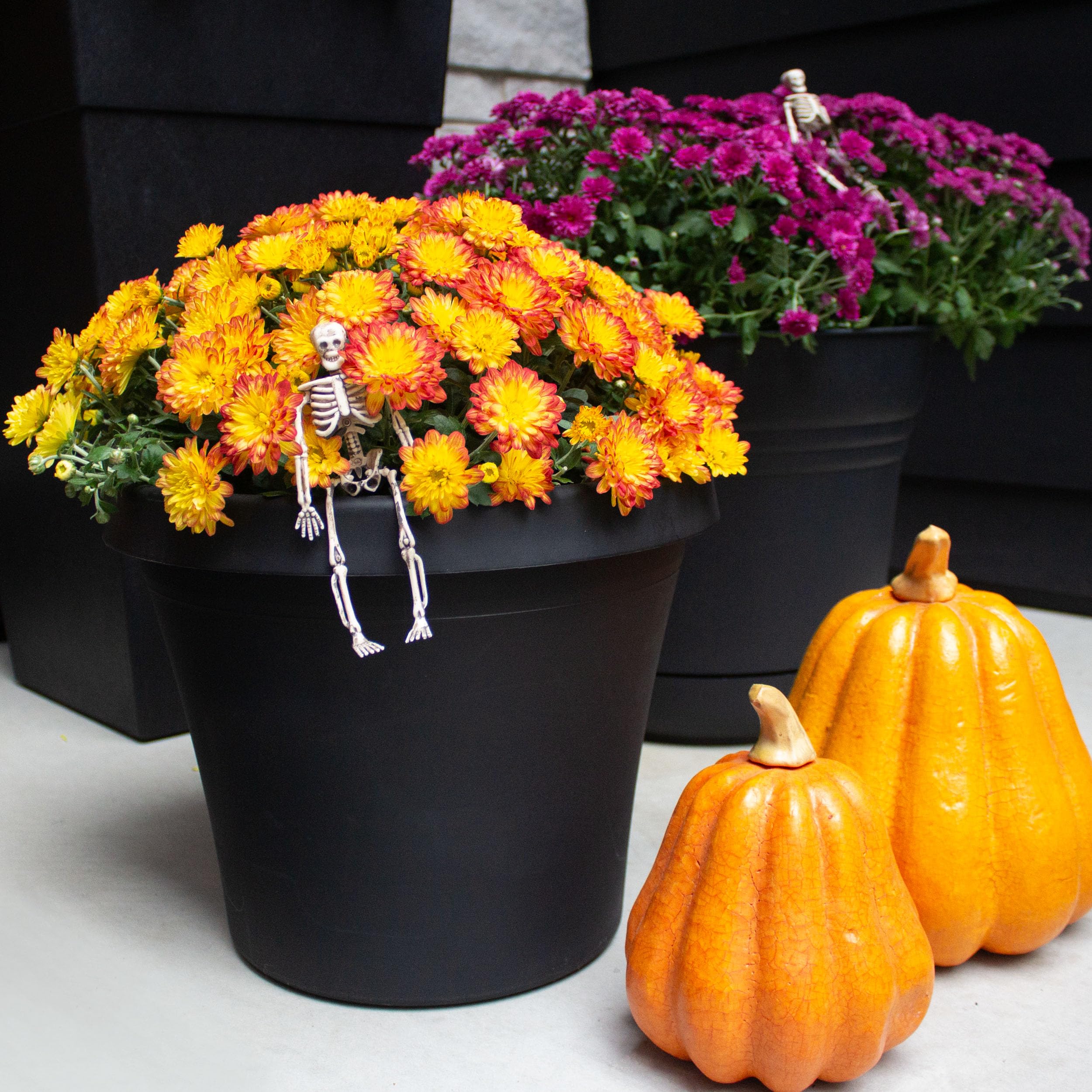 Bloem Terra Pot Planter: 24" - Black - Durable Resin Pot, for Indoor and Outdoor Use, Gardening, 16 Gallon Capacity, Saucer Sold Separately