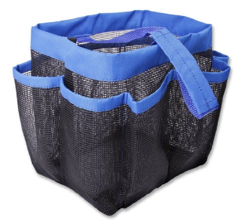 Wowlife 8-Pocket Shower Caddy Quick Dry - Perfect For College & Dorm - Large Pockets To Carry Your Bathroom Accessories & Mirror - Non Stainless Steel Full Mesh Material