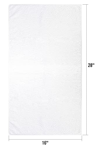 Orighty 6-Pack White Hand Towels - Quick Drying & Absorbent Microfiber Bathroom Hand Towel 16x28 inches - Lightweight & Thin White Towels - Multi Purpose for Gym, SPA, Hotel & Bathroom