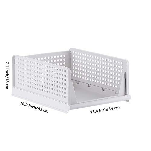 Closet organizers and storage Clothes Storage Bins, closet organizer stackable storage drawers for Office Bedroom Laundry Toys Organization (2 Pack)